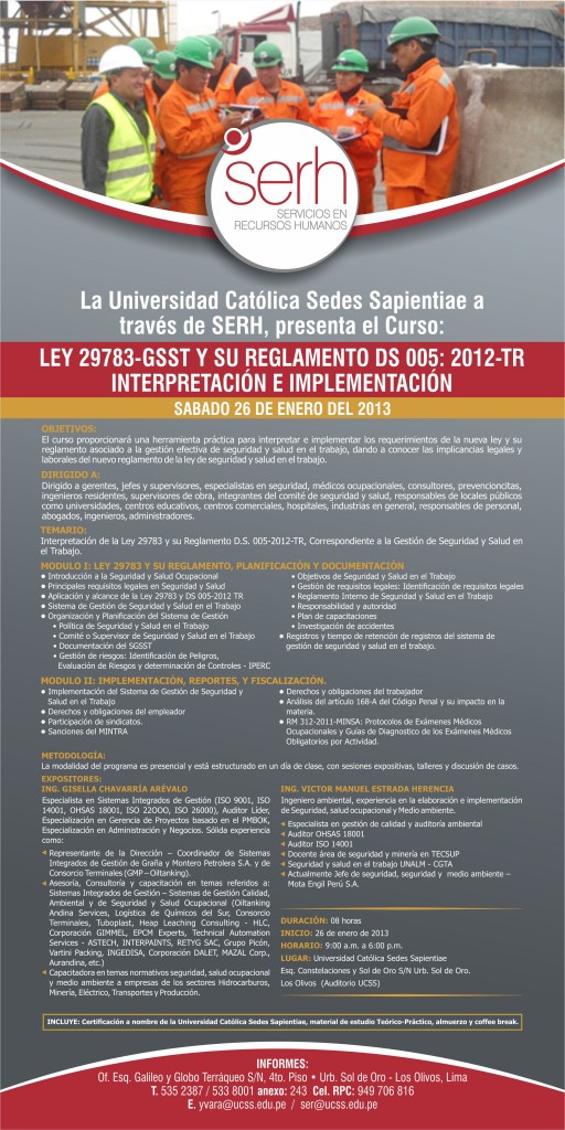SERH - Ley 29783 y su reglamento - CampUCSS