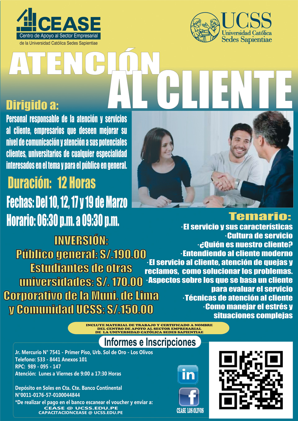 CEASE: cursos MARZO 2015 - CampUCSS